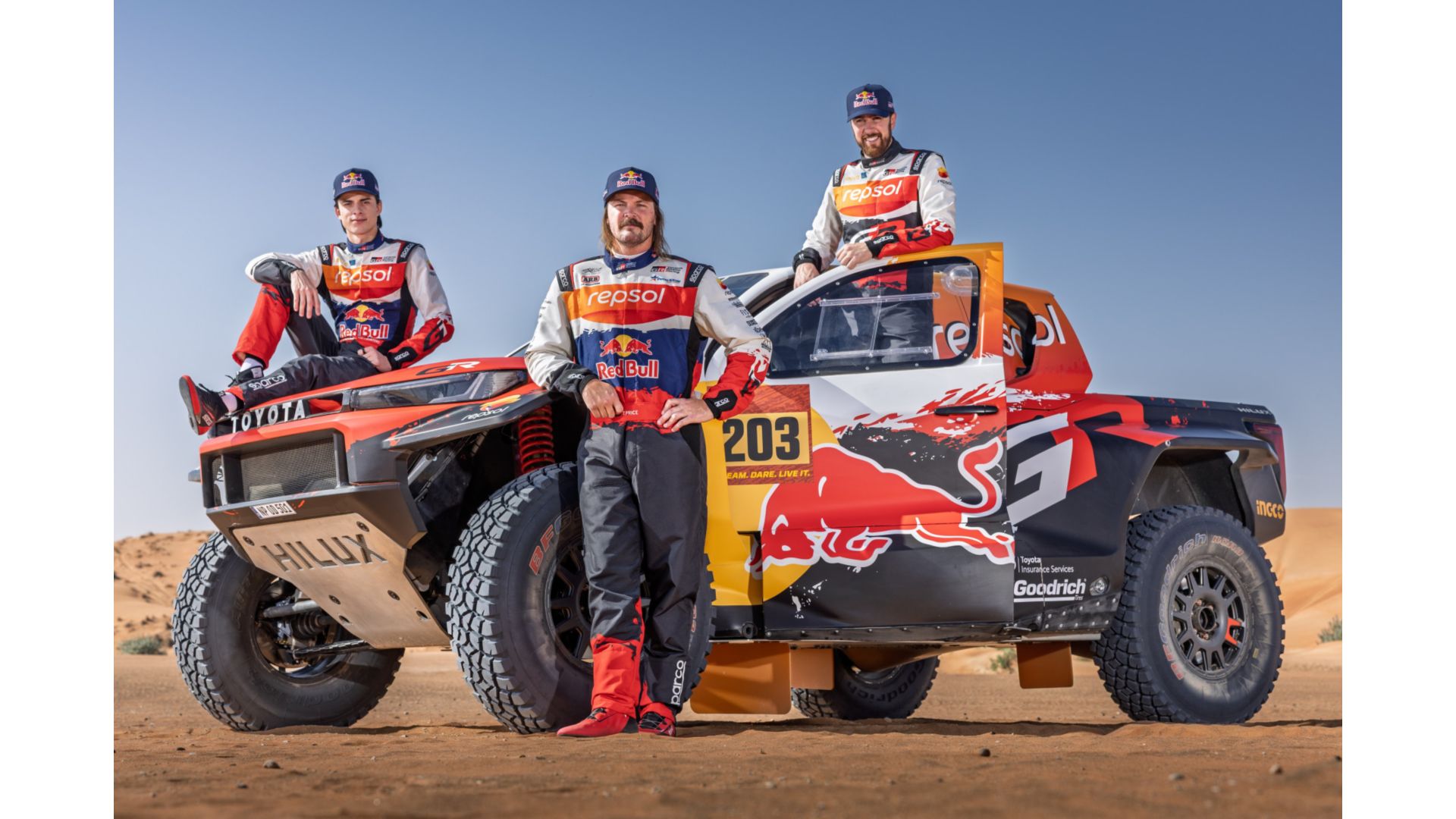 TOYOTA GAZOO Racing W2RC Dakar 2026: 3 novas DKR GR Hilux